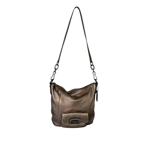 Coach | Bags | Coach Kristin Hobo Bag Metallic Gold Leather Shoulder ...